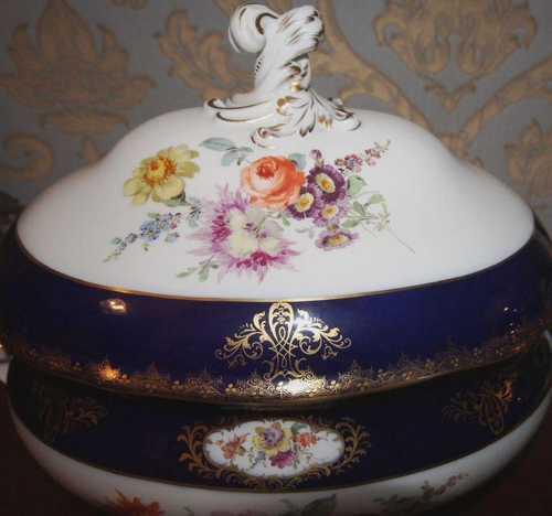 Супница Meissen огромная. Клеймо 1945-47 г.г