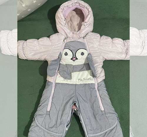 Зимний комбинезон для девочки 74