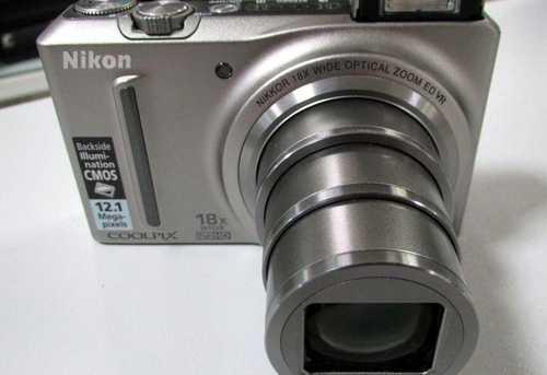 Nikon Coolpix S9100 Серебро Новый Полный комплект