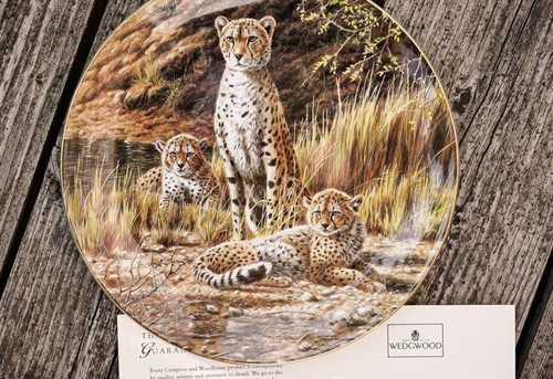 Wedgwood тарелка с гепардами, Англия, 1995 год