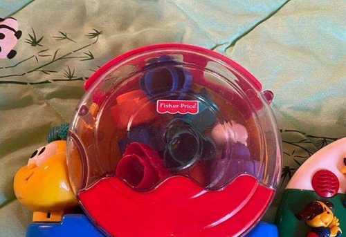 Улитка сортер Fisher price, пианино Chicco