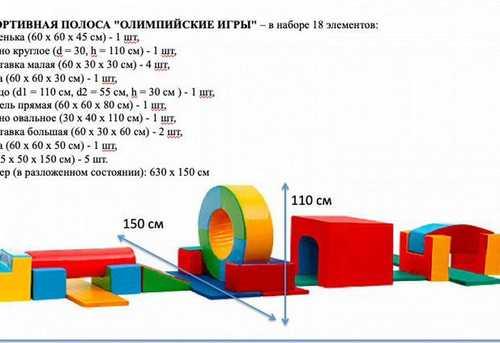 Спортивная 6-метровая полоса "Олимпийские игры"