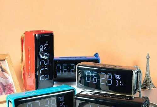 Портативная колонка Bluetooth с часами и термометр