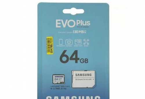 Карта памяти Samsung EVO Plus 64GB microsdxc Class