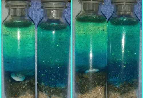 Морские бутылочки сувенир море с ракушками