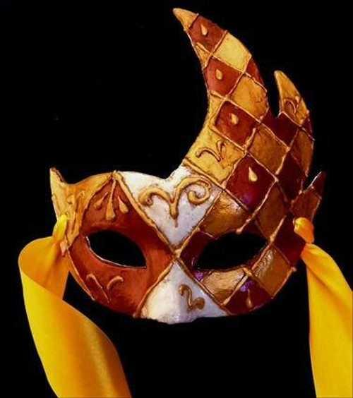 Венецианская карнавальная маска "Осенний дождь"