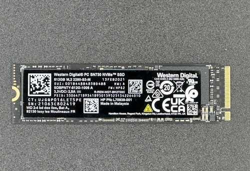 Жесткий диск SSD WD 512Gb SN730 NEW