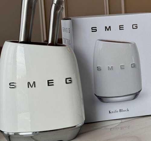 Кухонные ножи с подставкой smeg белый