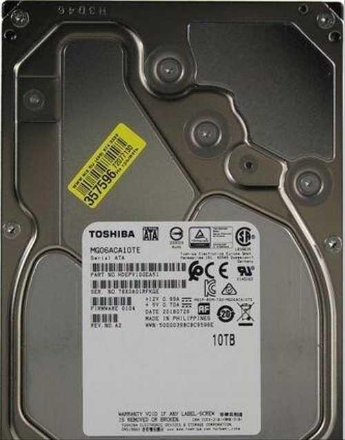 Жесткий диск Toshiba MG 10 Тб mg06aca10te SATA