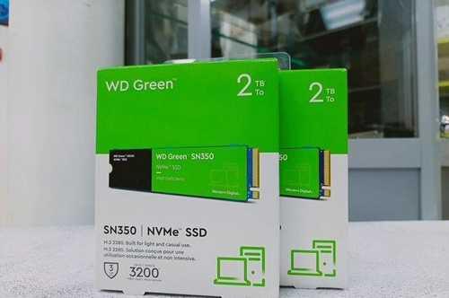 Новый SSD 2Tb WD Green SN350 NVMe