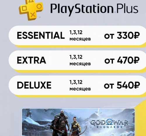 Подписка Ps Plus Deluxe (все тарифы в наличии)