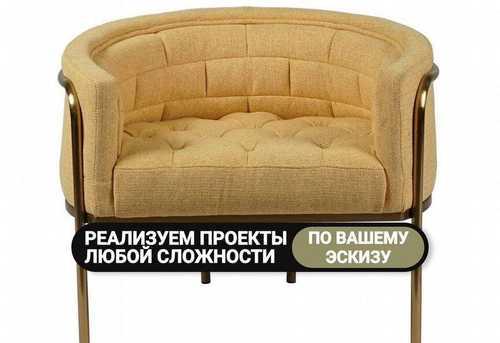 Кожаное дизайнерское кресло интерьерное