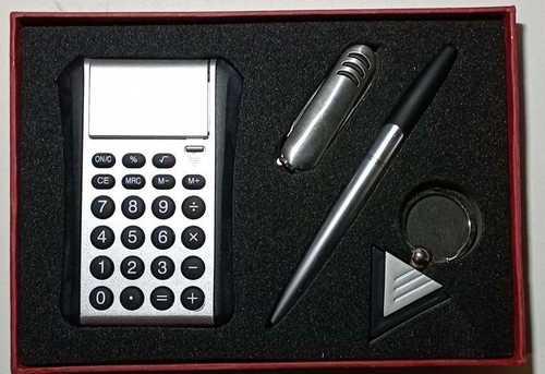 Подарочный набор 4 в 1 (калькулятор, ручка, нож)
