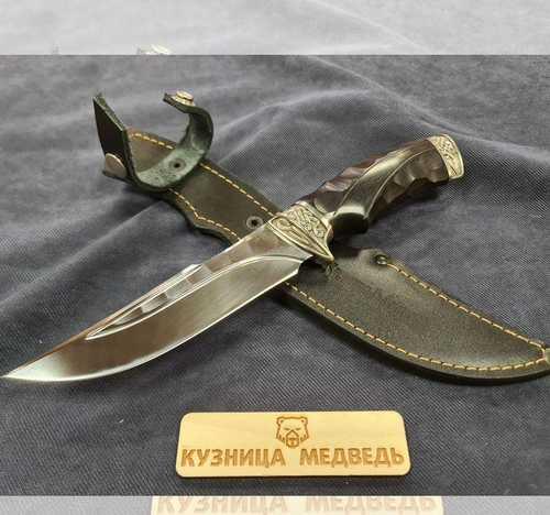 Нож "Кайман, х12мф, чёрный граб, дол камень