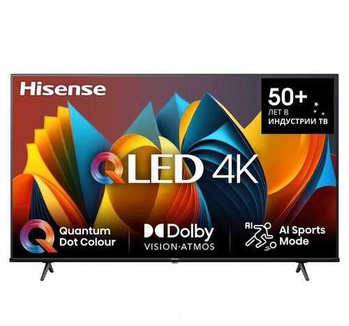 Телевизор qled Hisense 65" 65E7NQ 4K Ultra HD, черный, SMART TV