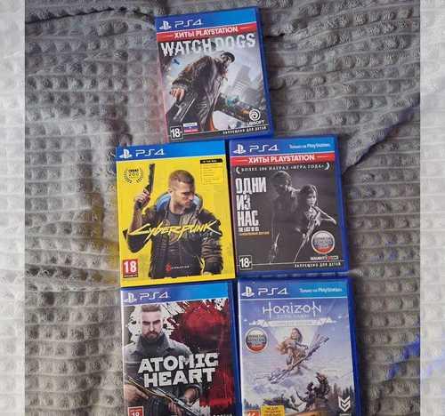 Игры ps4(atomic heart, cyberpunk, watch dogs )