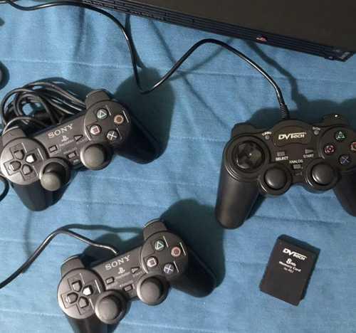 PS2 джойстики, карта памяти, Dualshock