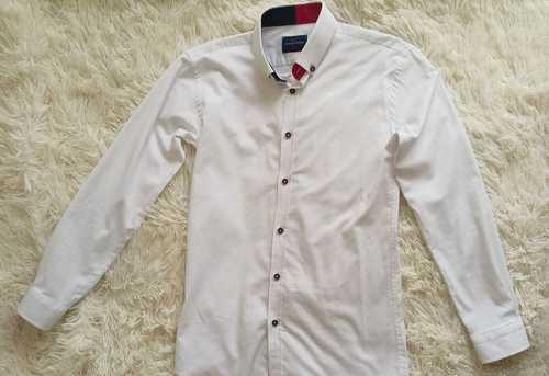 Рубашка белая, школьная, для мальчика. Размер 164