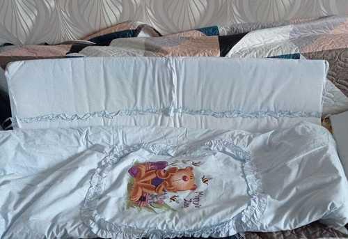 Детский мягкий бордюр на кроватку