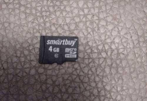 Карта памяти MicroSD 4г
