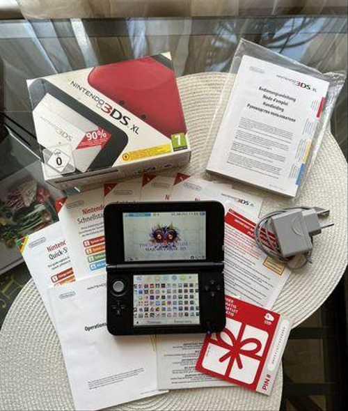 Как новая Nintendo 3DS XL Red+Black + 32Гб