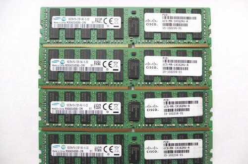 4шт 16Gb Серверная память DDR4 Samsung 2133P