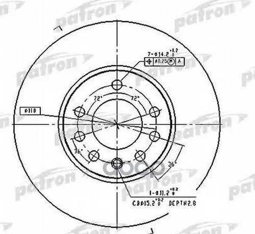 Диск тормозной PBD4048 patron