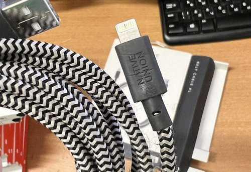 Кабель NU Belt Cable Lightning на USB, 3м, Зебра