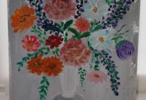 Картина маслом натюрморт Букет цветов