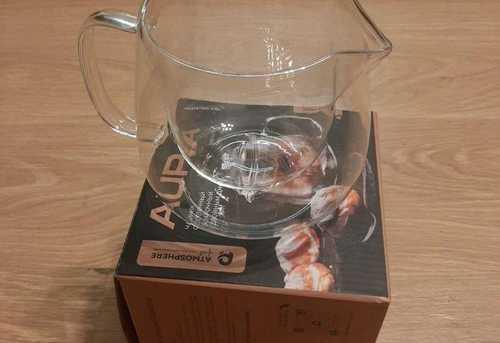 Заварочный чайник из двойного стекла. без крышки