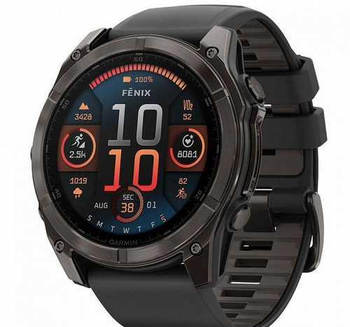 Garmin fenix 8 51 мм amoled Sapphire Серый