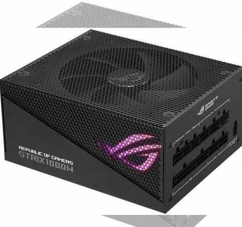 Блок питания asus Rog Strix 1000W, 1000Вт, 135мм, черный, retail 90ye00p1-b0na00