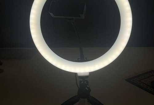 Кольцевая лампа 26 см + цветная