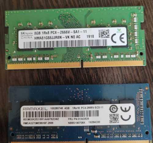 Озу SO-dimm 8  4 GB DDR4