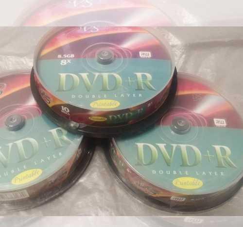 Диски болванки DVD R 8.5Gb DL Printable 30шт(10x3)