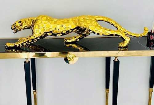 Статуэтка гепард золото 80 см новая