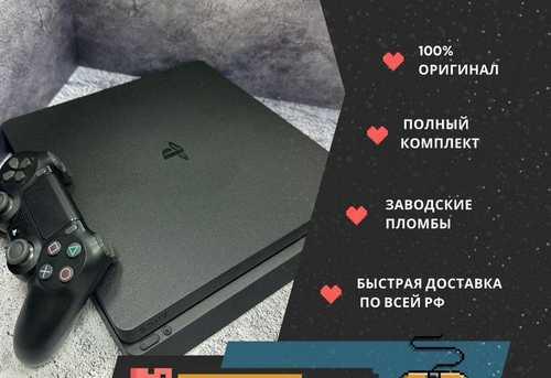 Sony playstation 4 Slim 1TB black c гарантией