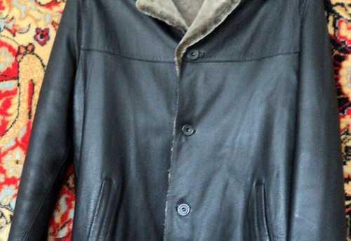 Куртка кожаная мужская зимняя 54 размер