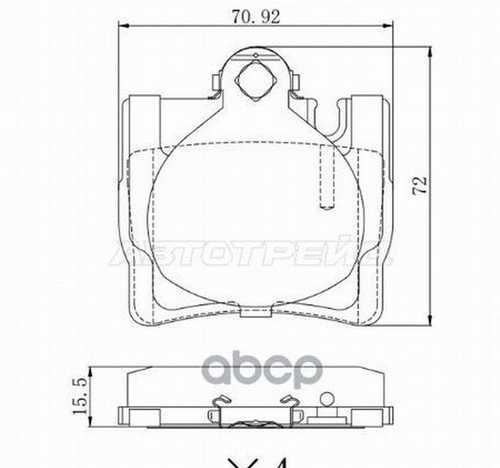Колодки тормозные (Сзади) Mercedes-Benz C-Class