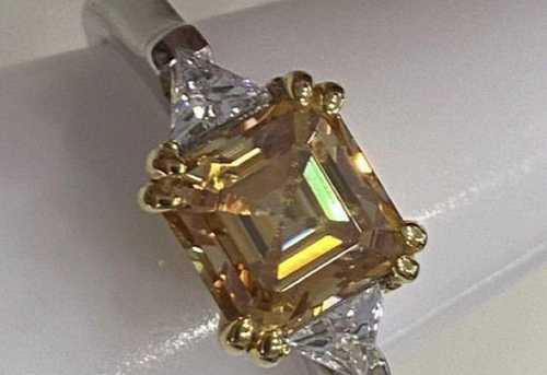 Кольцо с желтым бриллиантом 3ct