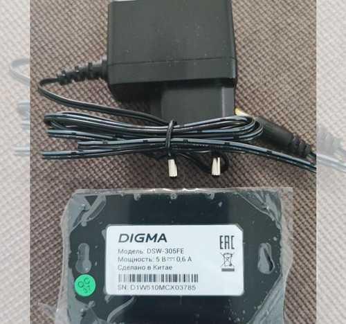 Сетевой коммутатор Digma DSW-305FE 5x100Mb