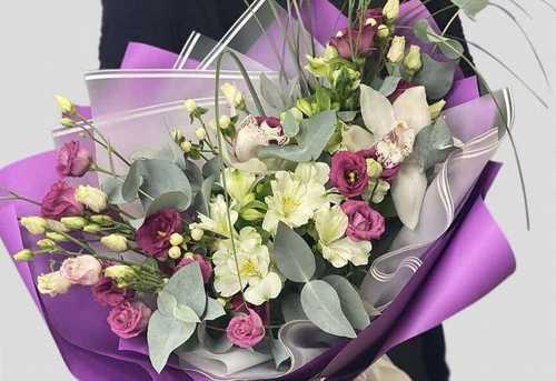 Букет с орхидеей цветы и подарки на день рождения