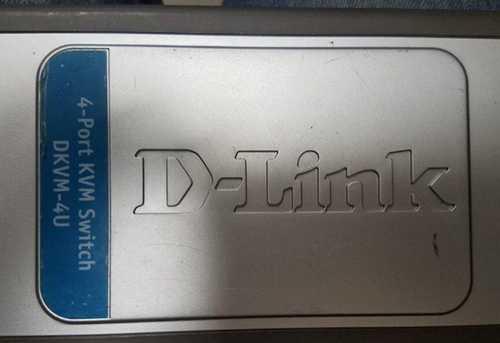 KVM коммутатор D-Link dkvm-4U+кабели 2шт