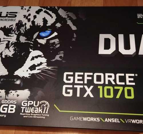 Видеокарта Asus gtx 1070 8gb в идеале в коробке