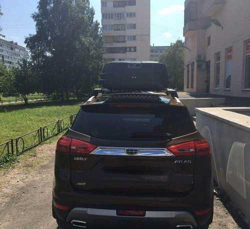 Автобокс ED Магнум 390 л на Geely Atlas