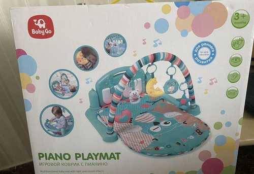 Развивающий коврик baby go piano playmat