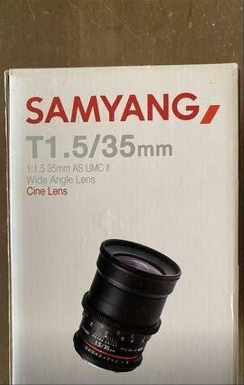 Samyang t1.5/35mm