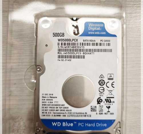 Жёсткий диск 500Gb WD Blue (WD5000lpcx)