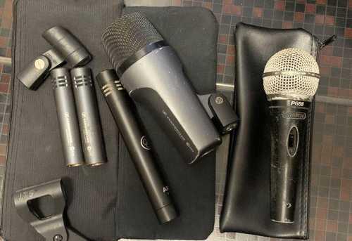 Микрофоны: sennheiser e614,e602; AKG P170;