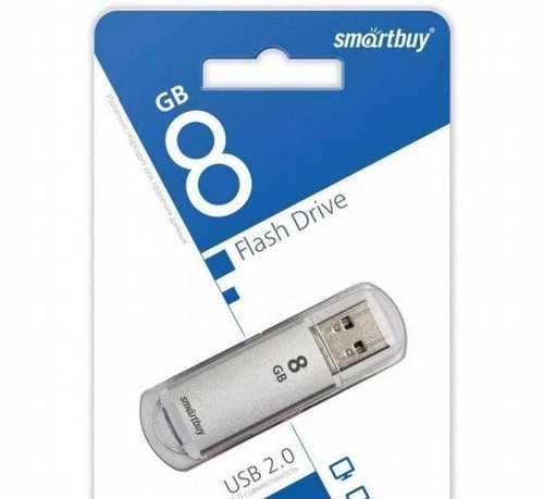 Флешка USB 8Gb Smartbuy V-Cut Silver
